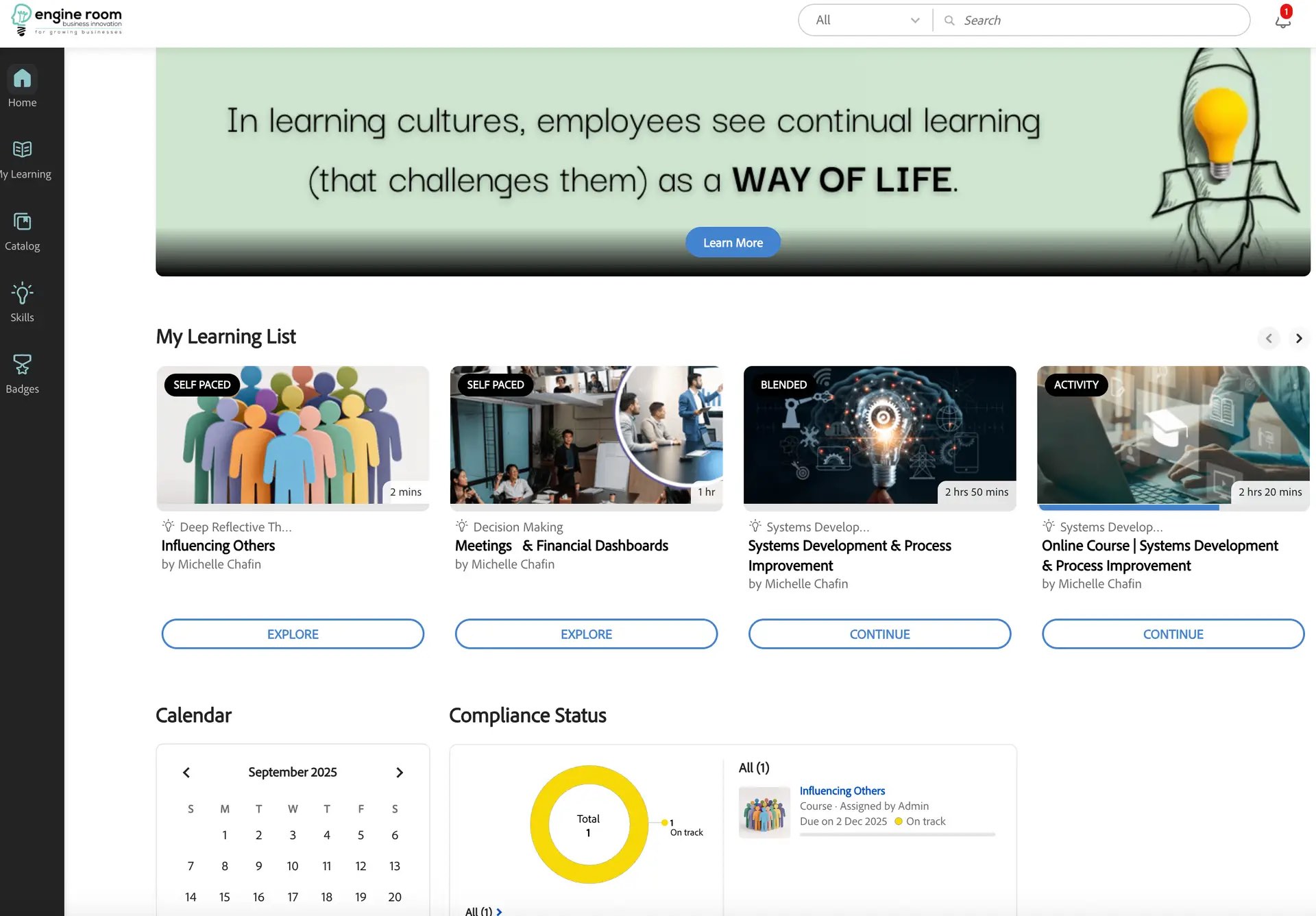 LMS Screenshot – Engine Room Business Innovation